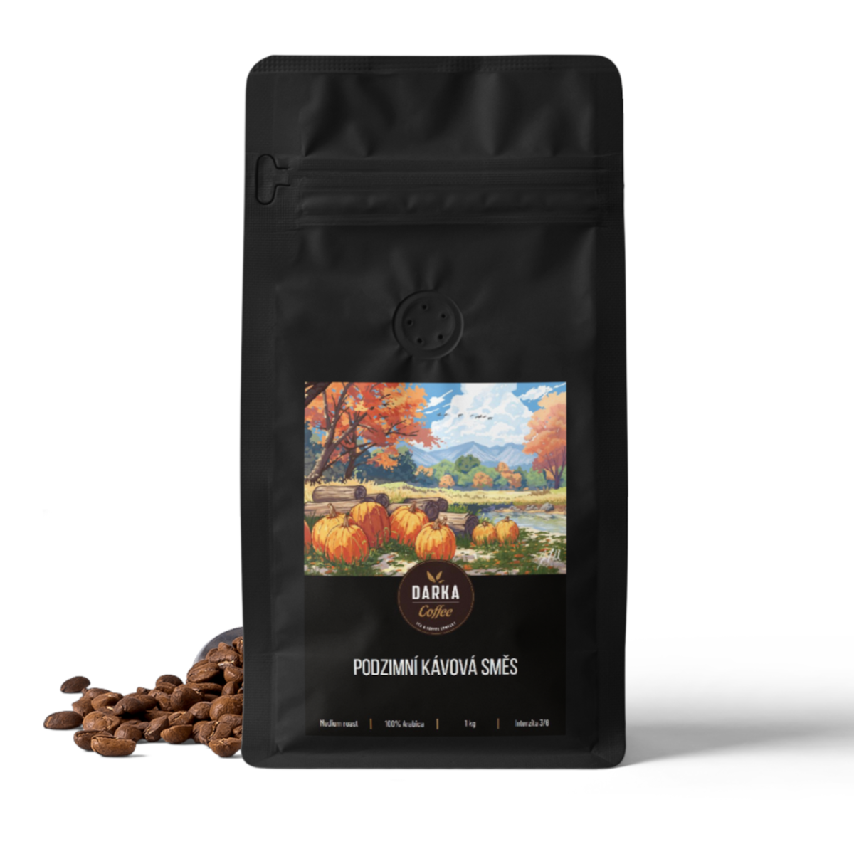 Podzimní kávová směs arabika vynikající vyvážené a lahodné chuti. | Darka shop